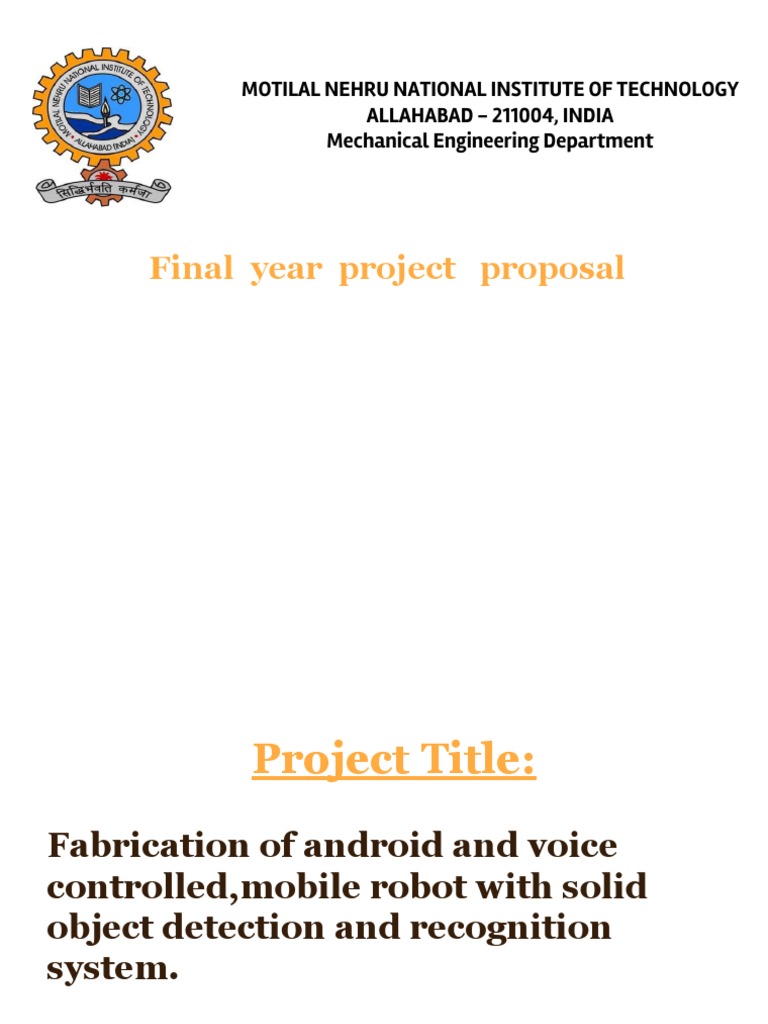 B.TECH Final Year-PROJECT PDF | PDF | Robot | Robotics