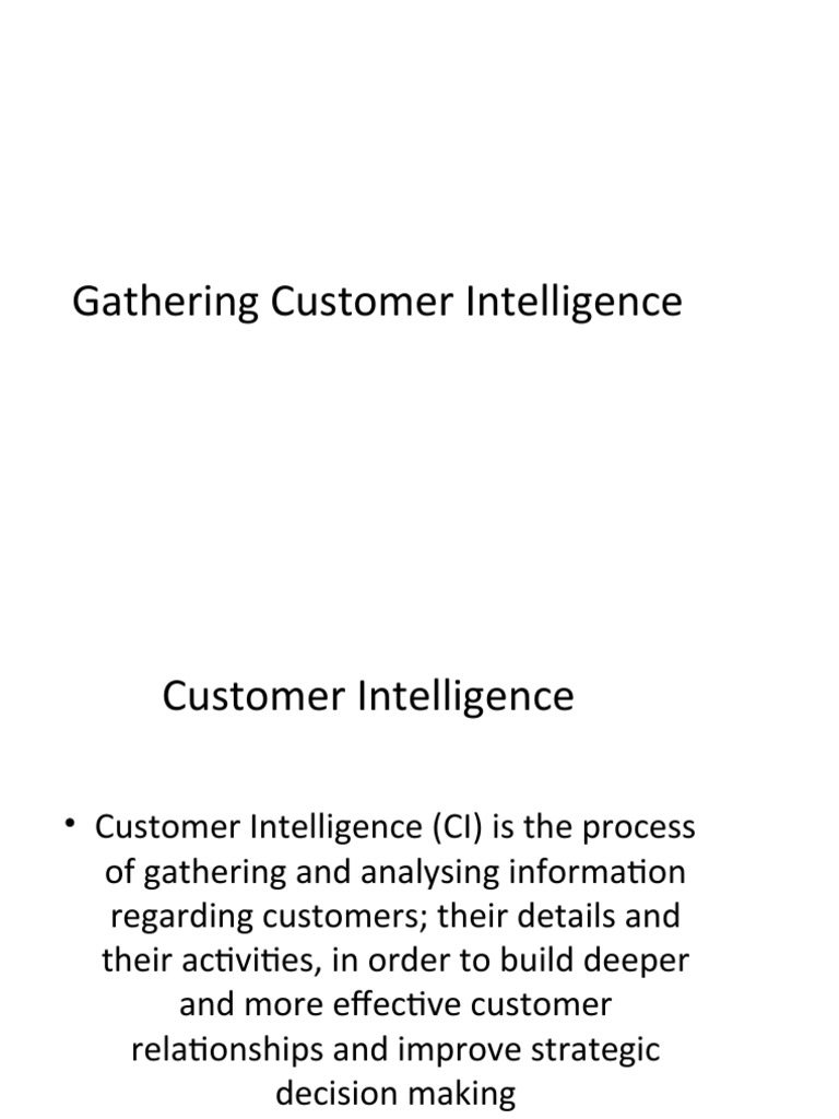 CRM Customer Intelligence | PDF | Economies | Marketing