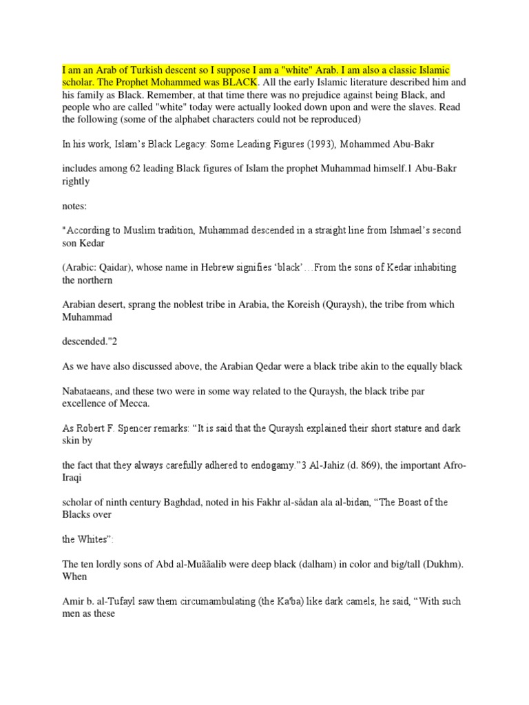 I Am An Arab of Turkish Descent So I Suppose I Am A | PDF | Ali | Muhammad