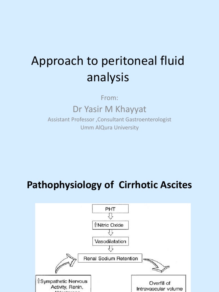 Approach To Peritoneal Fluid Analysis | PDF | Cirrhosis | Gastroenterology