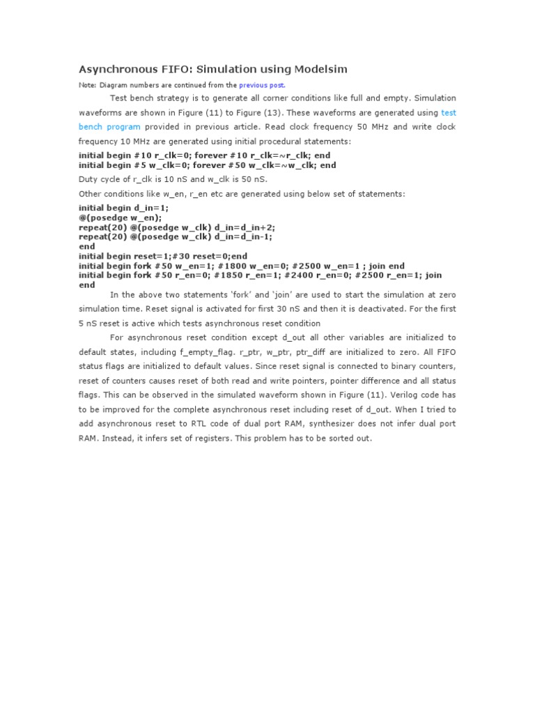 Asynchronous FIFO | PDF | Electronic Engineering | Computer Engineering