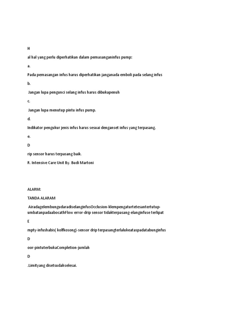 Rumus Infus Pump | PDF