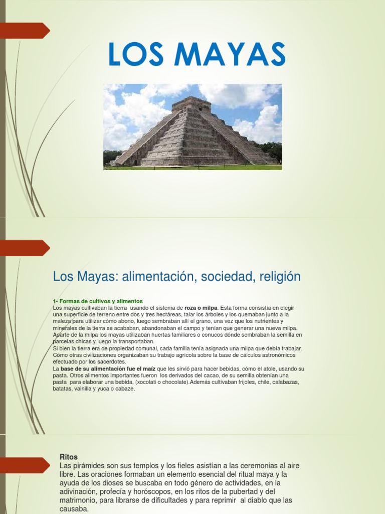 Los Mayas Powerpoint | PDF | Civilización maya | Rituales