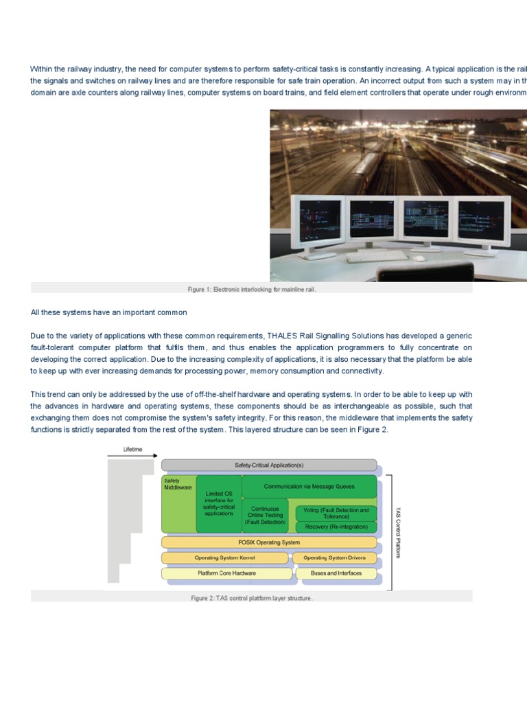 Figure 1: Electronic Interlocking For Mainline Rail | PDF | Operating System | Rail Transport