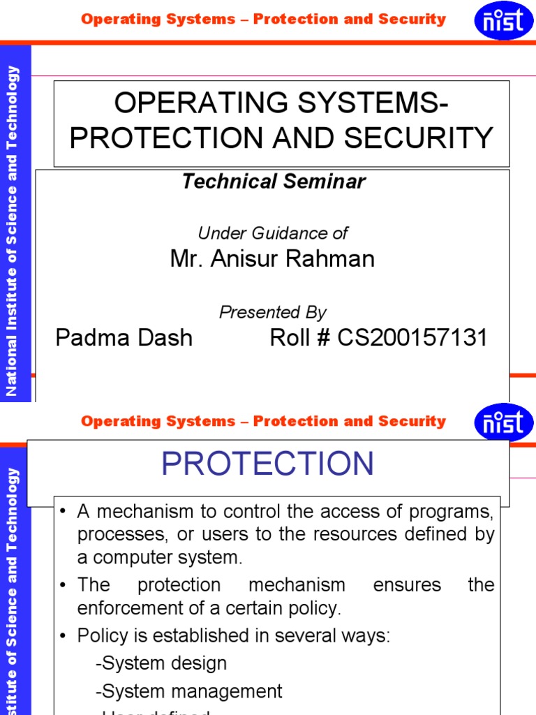 Operating Systems-Protection and Security | PDF | Computer Virus ...