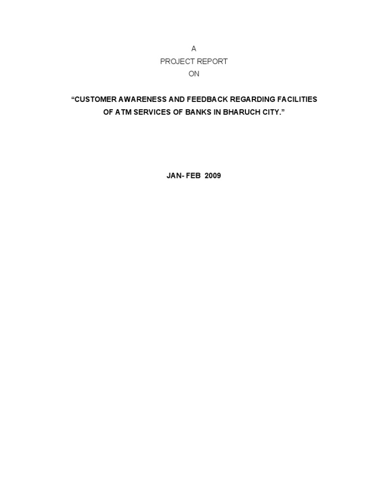 Project Report | PDF | Automated Teller Machine | Banks