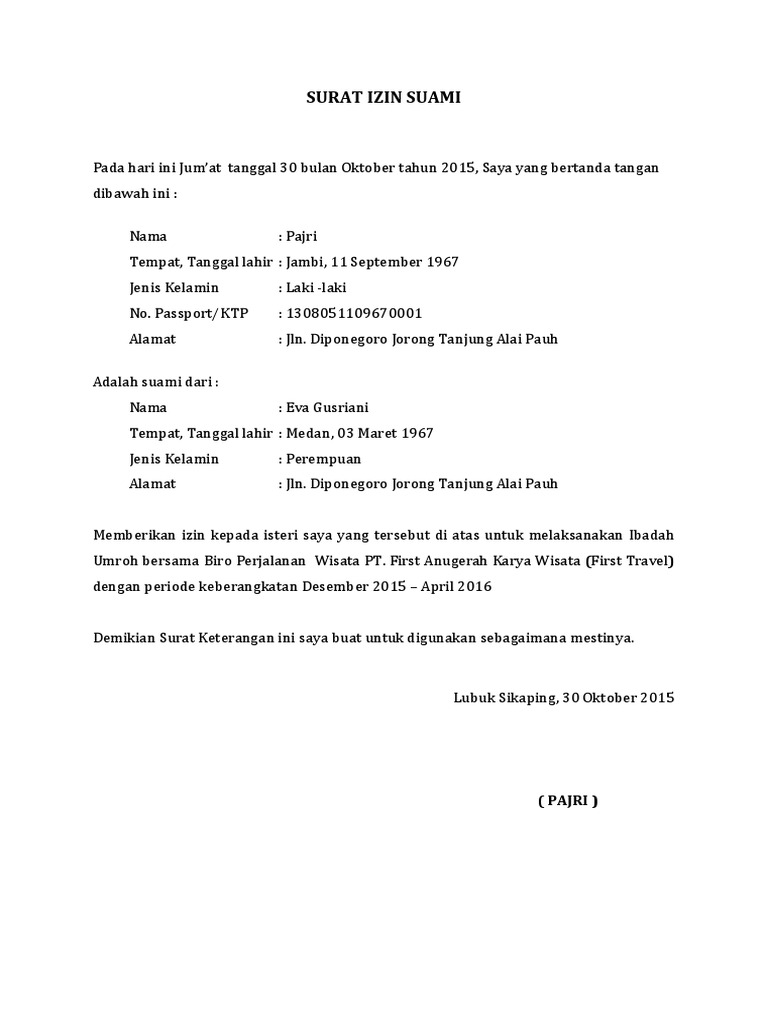 Surat Izin Suami | PDF