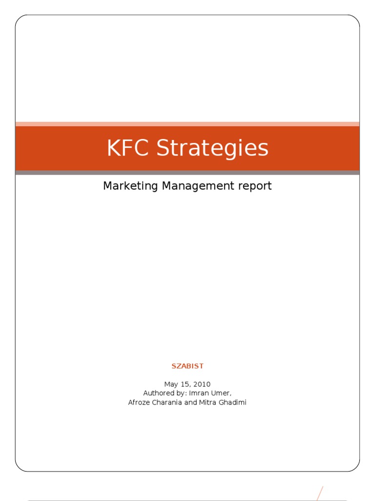 KFC Strategies | PDF
