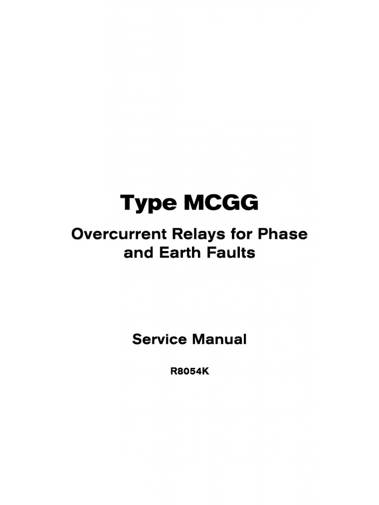 MCGG Over Current Relay | PDF | Relay | Electrostatic Discharge