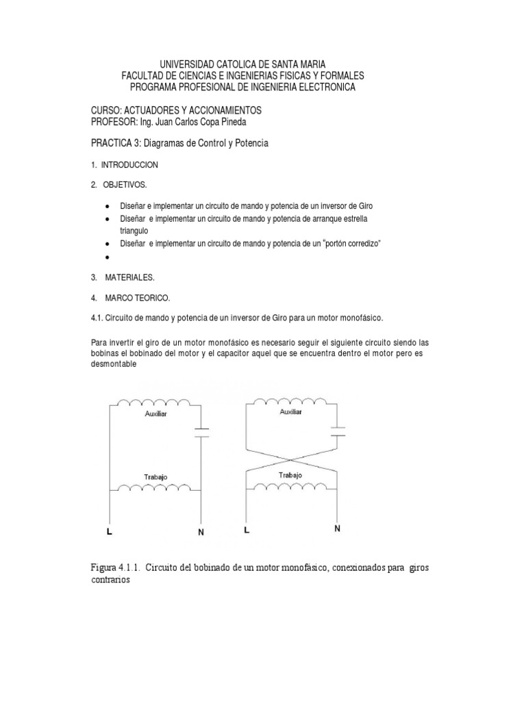 Practica 3 Diagramas de Control y Potencia | PDF | Equipo eléctrico ...