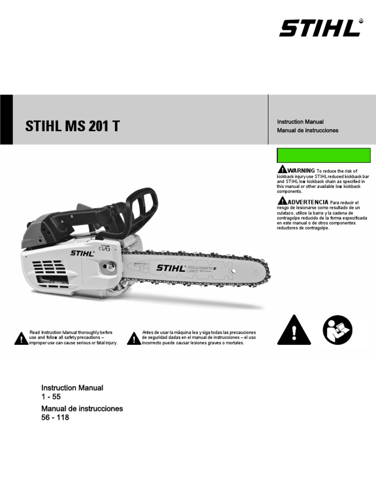 ms201t Owners Instruction Manual PDF | PDF | Gasolina | Naturaleza