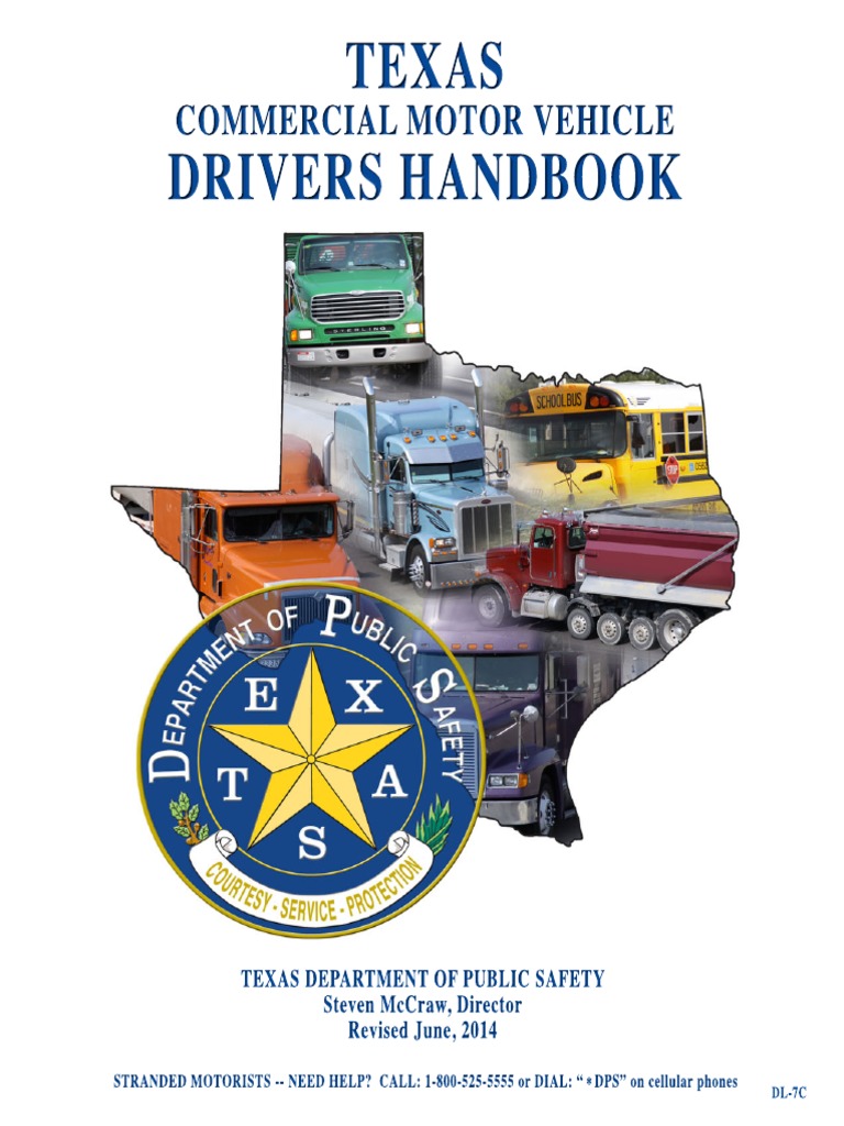 TEXAS Commerial Motor Vehicle Driver HANDBOOK Revised June 2014 | PDF ...