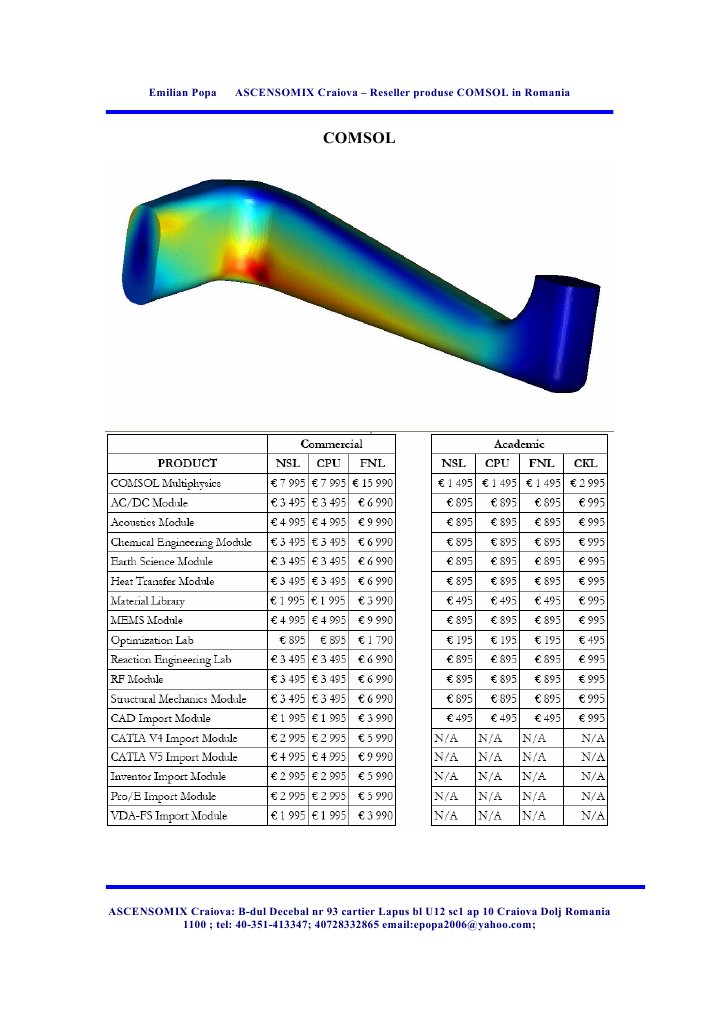 Comsol Price List | PDF | Computer Engineering | Information Technology