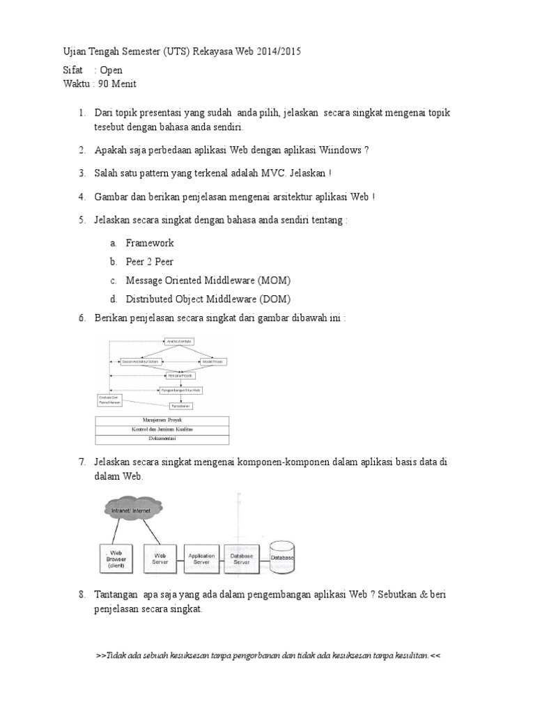 Ujian Tengah Semester Rekayasa Web | PDF | Komputer | Seni
