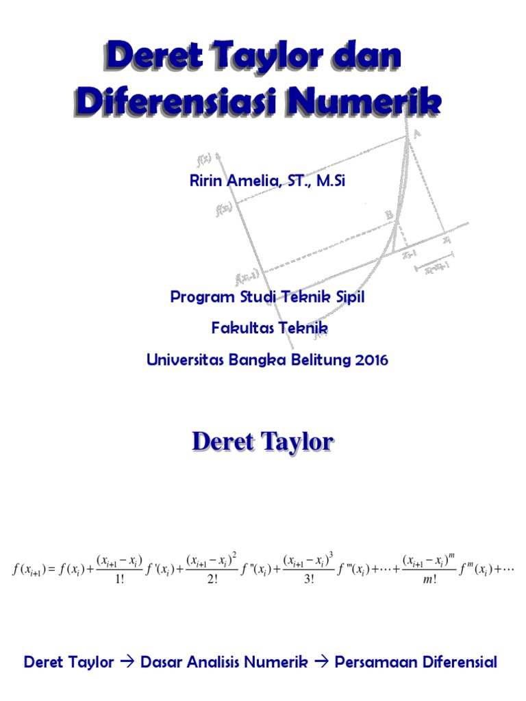 2 - Deret Taylor Dan Diferensiasi Numerik | PDF