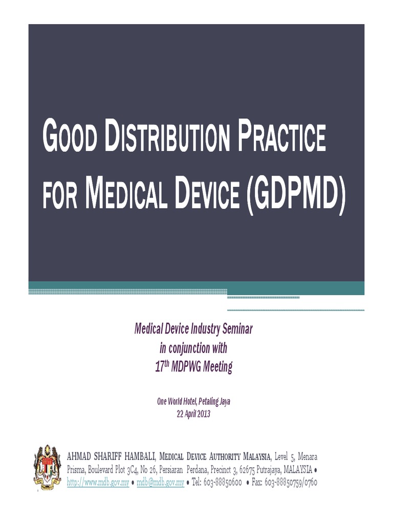 GDPMD Guidelines for Medical Devices | PDF | Medical Device | Quality ...