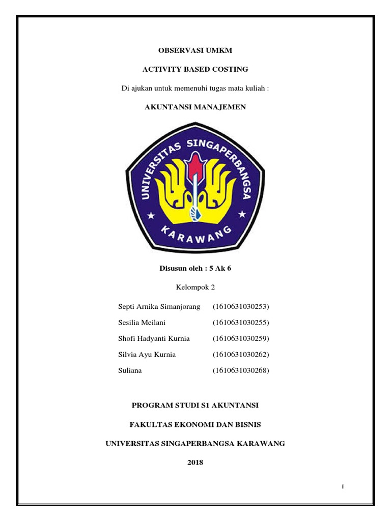 Makalah Observasi UMKM Dengan Perhitungan Sistem ABC | PDF
