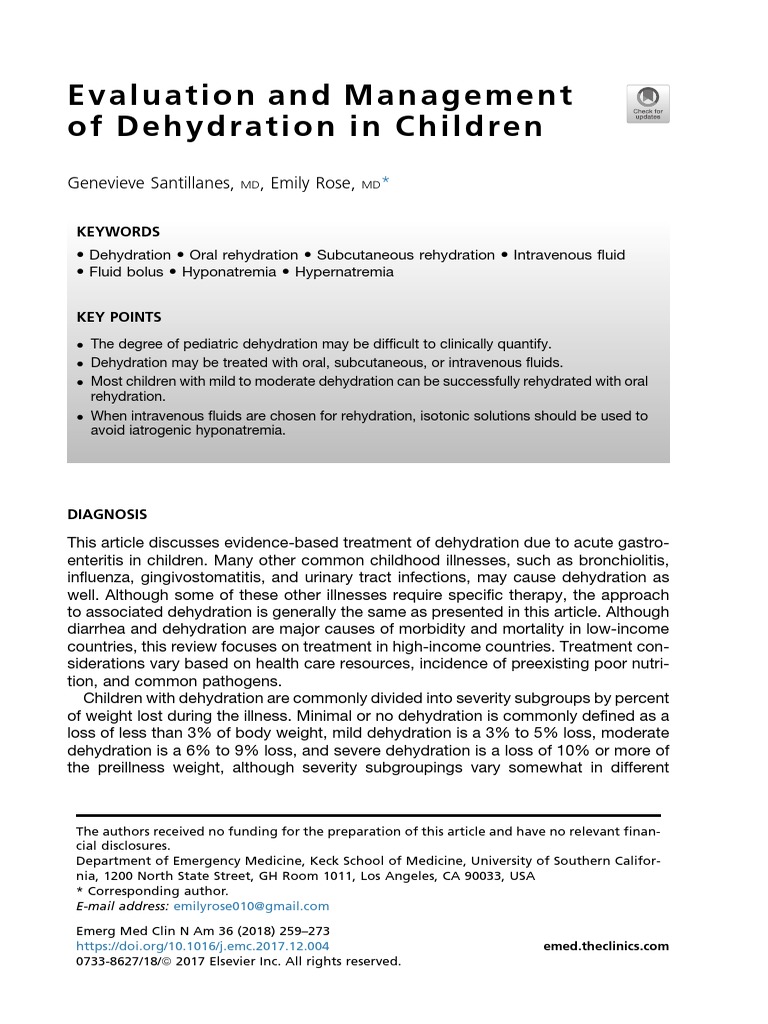 Management Deshidratation | PDF | Dehydration | Saline (Medicine)