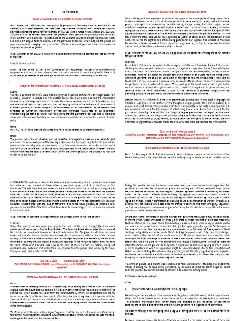 Statcon Cases | PDF | Mens Rea | Conspiracy (Criminal)