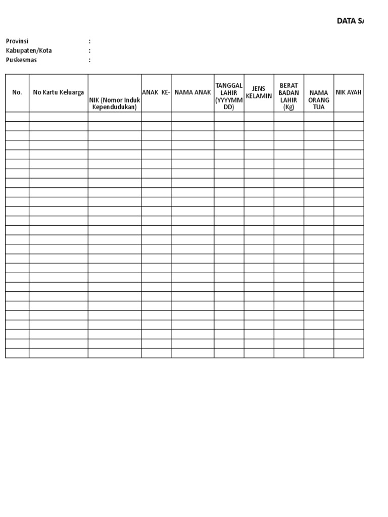 Format Isian E PPGBM | PDF