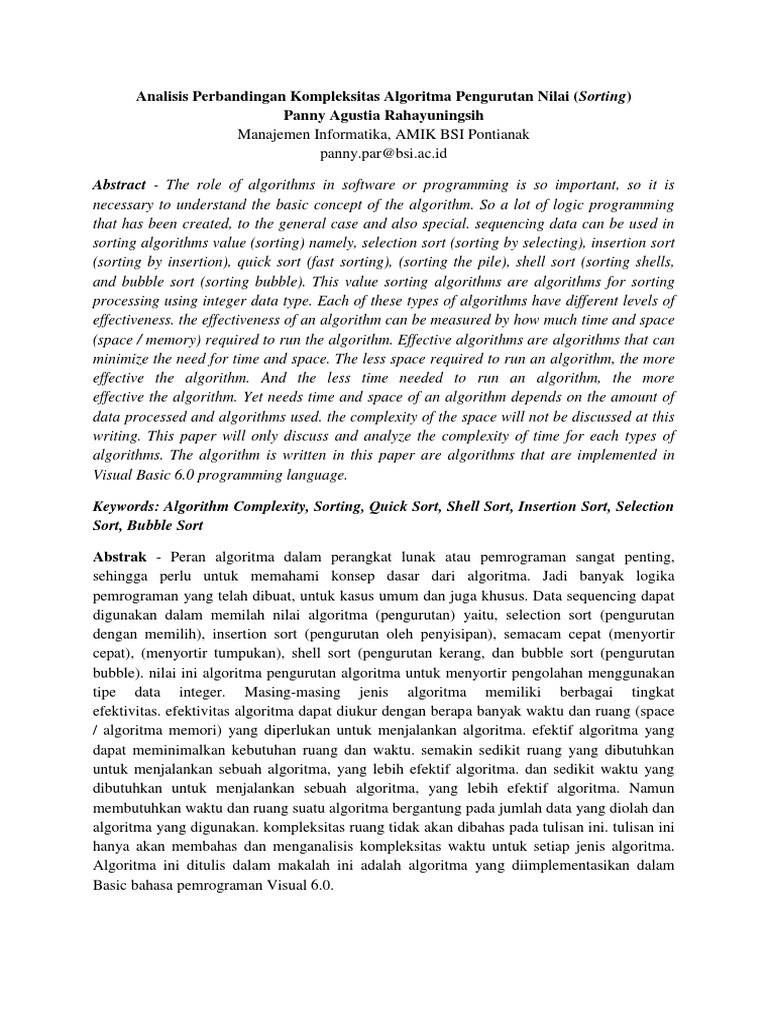 Kompleksitas Algoritma | PDF