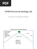 True vs Apparent Thickness in Geology | PDF | Stratigraphy | Geology