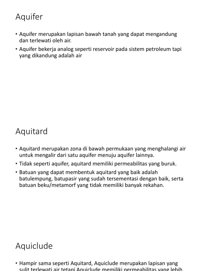 Aquitard, Aquiclude, Aquifuge | PDF | Seni