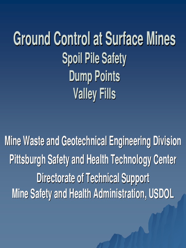 Spoil Pile Safety | PDF | Coal Mining | Landslide