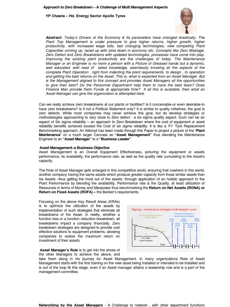 Achieving Zero Breakdown in Asset Management | PDF | Reliability Engineering | Product Lifecycle
