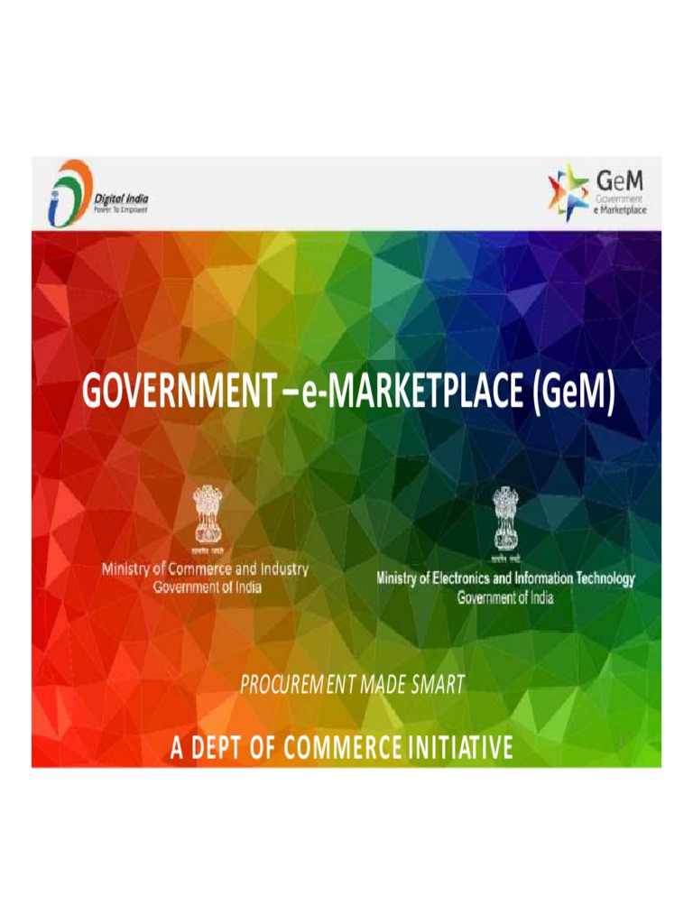 GeM User Manual | PDF | Invoice | Service Industries