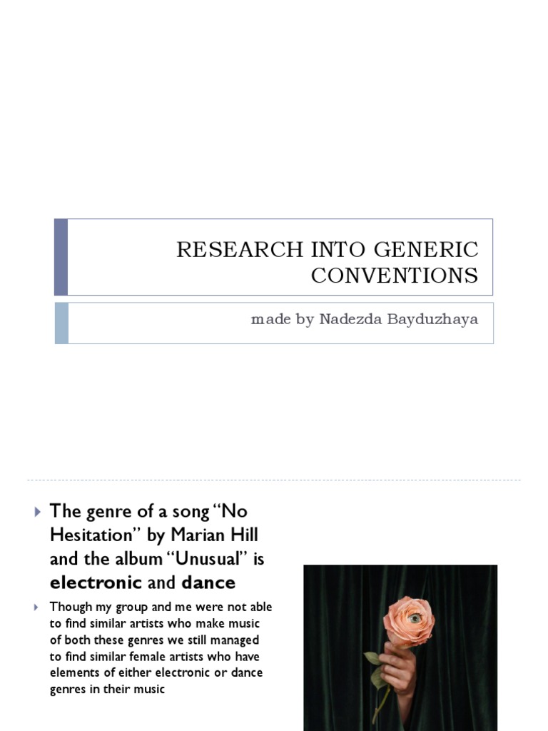 Research Into Generic Conventions | PDF