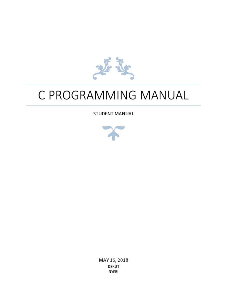C Programming Manual | PDF | Area | Algorithms