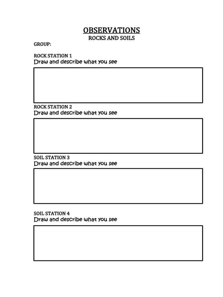 Observations: Rocks and Soils | PDF