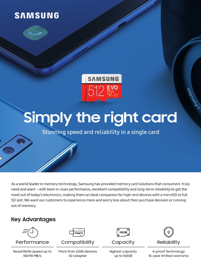(Memory Card) Flyer - EVO Plus (180928) | PDF | Secure Digital | Office ...