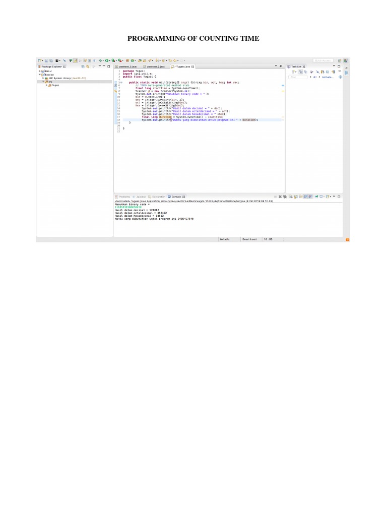 Programming of Counting Time | PDF