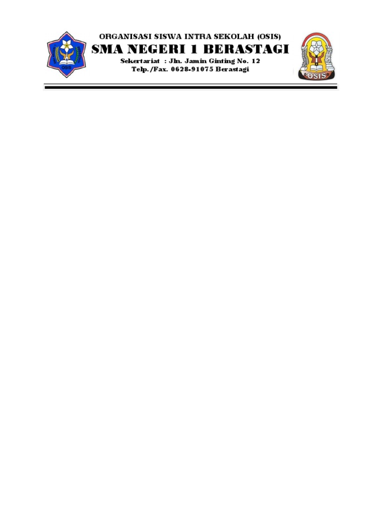 Kop Surat Osis | PDF