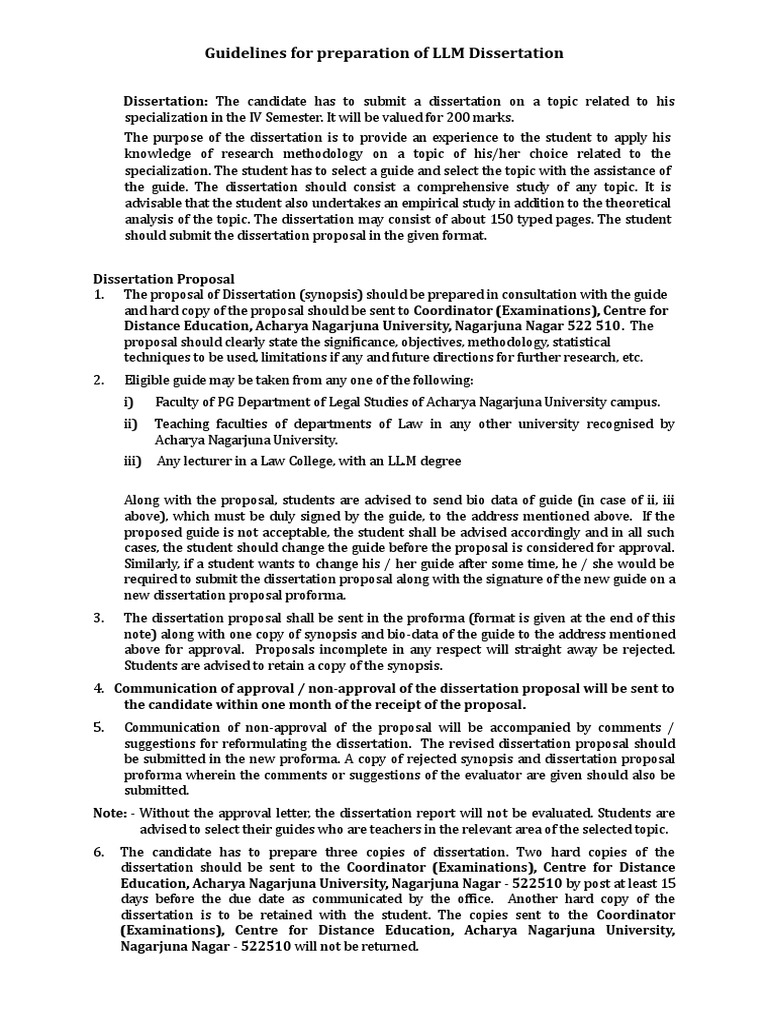 LLM Project Guidelines | PDF | Thesis | Vocational Education