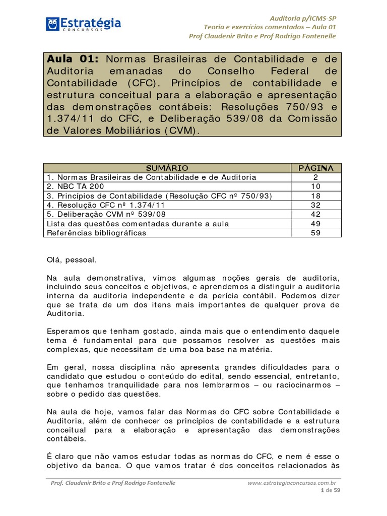 Aula 01 (1) (2).pdf | Relatório Anual | Contabilidade