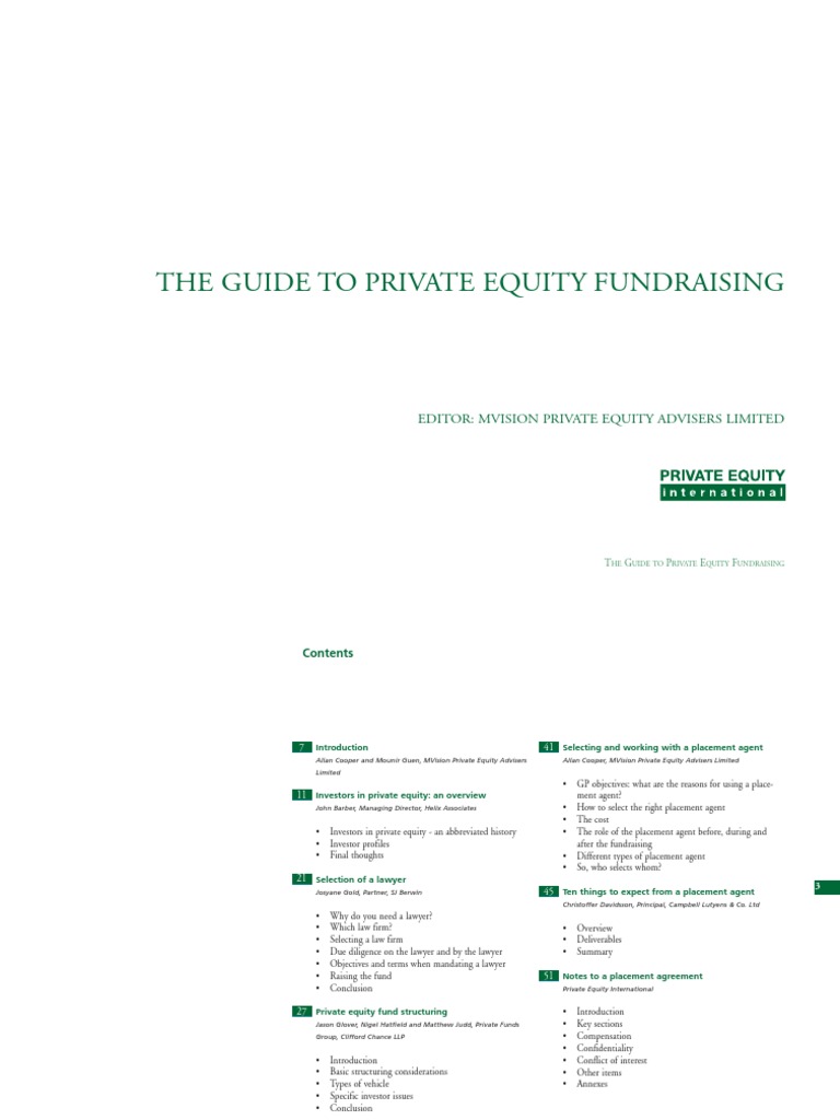 The Guide To Private Equity Fundraising | PDF | Private Equity ...