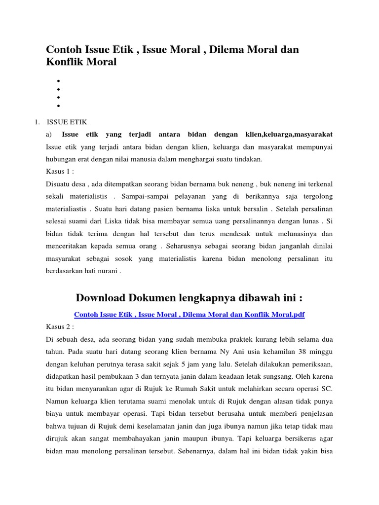 Contoh Issue Etik | PDF