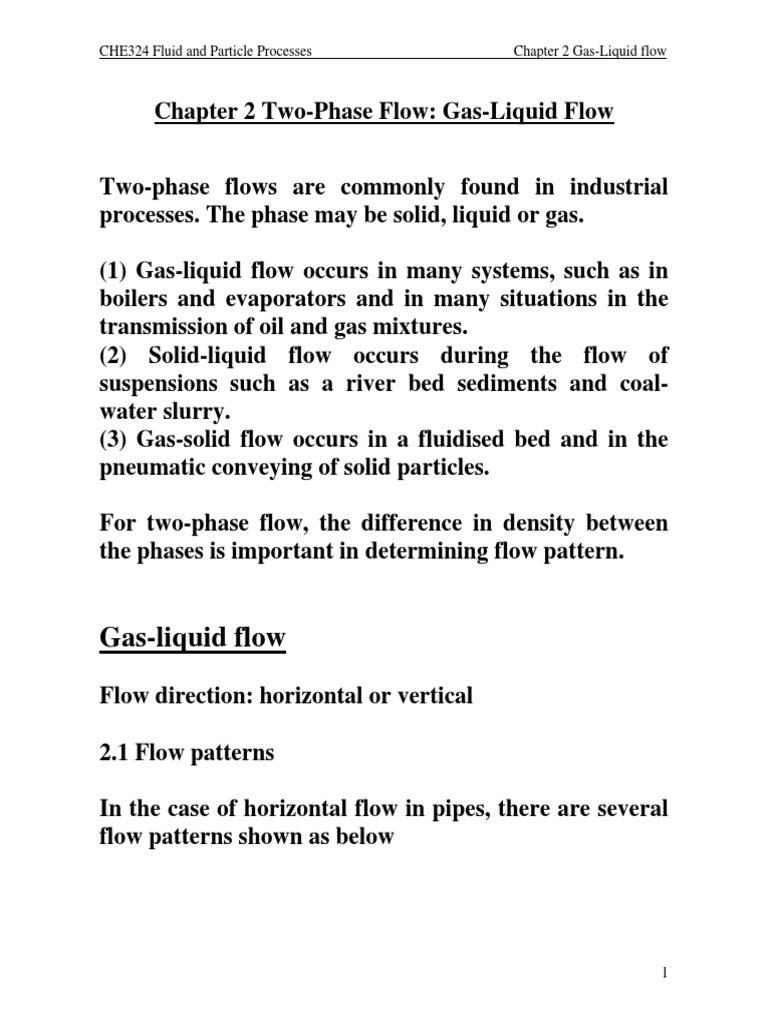 2014 Chapter 2 Gas Liquid Flow | PDF | Fluid Dynamics | Pressure