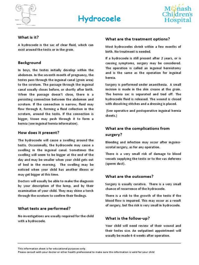 Hydrocoele | PDF | Testicle | Health Sciences