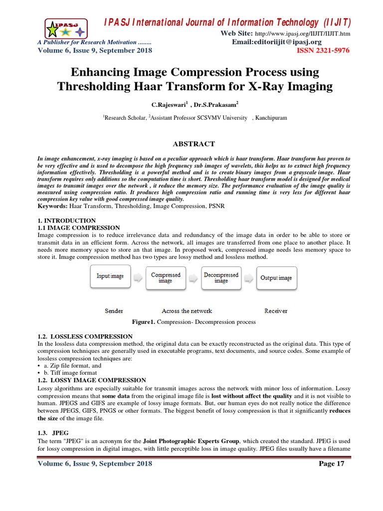 Enhancing Image Compression Process Using Thresholding Haar Transform ...