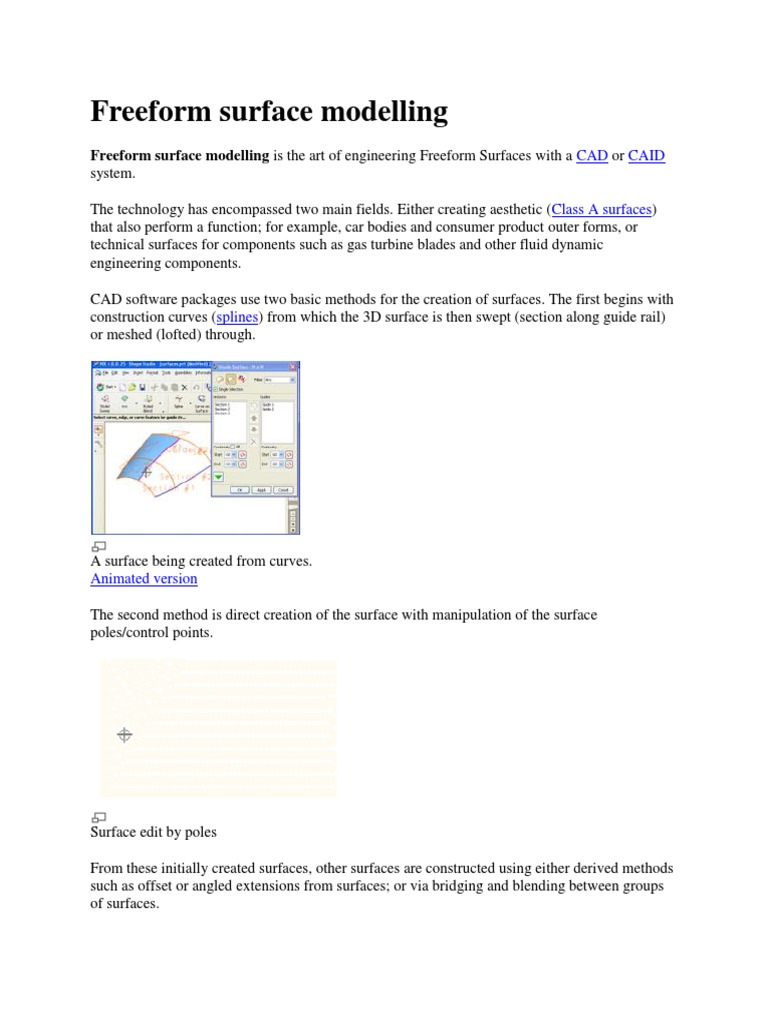 Freeform Surface Modelling: Freeform Surface Modelling Is The Art of ...