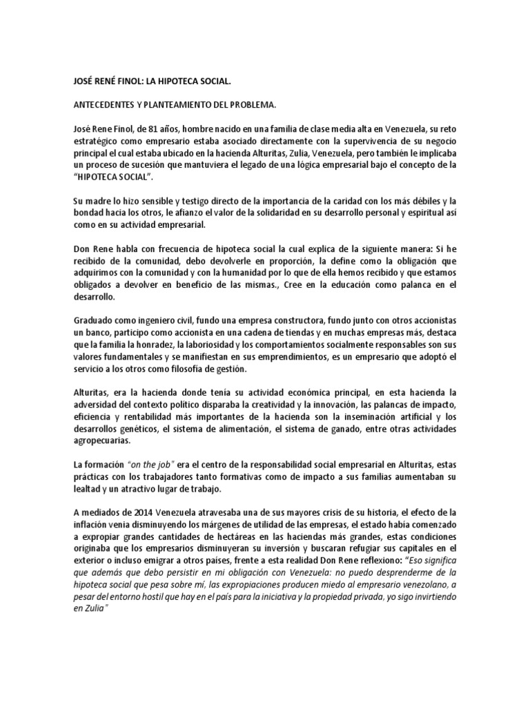 LA HIPOTECA SOCIAL Aportacion Inicial | PDF | Responsabilidad social ...