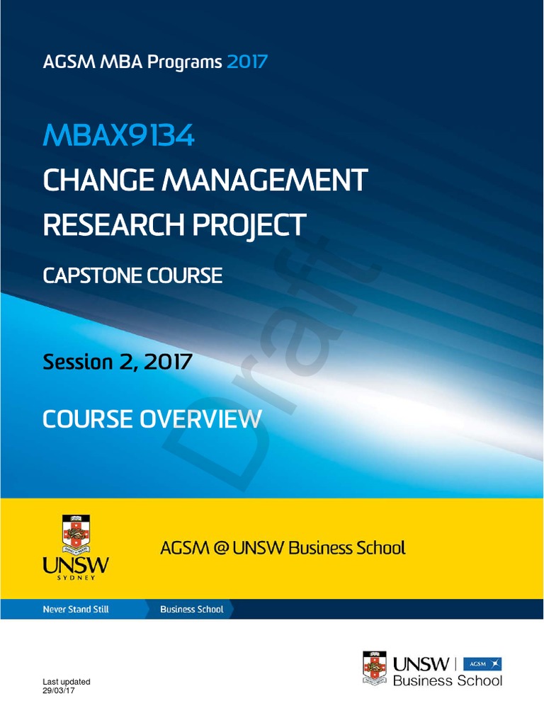 Change Management Research Project Guide | PDF | Mentorship | Critical ...