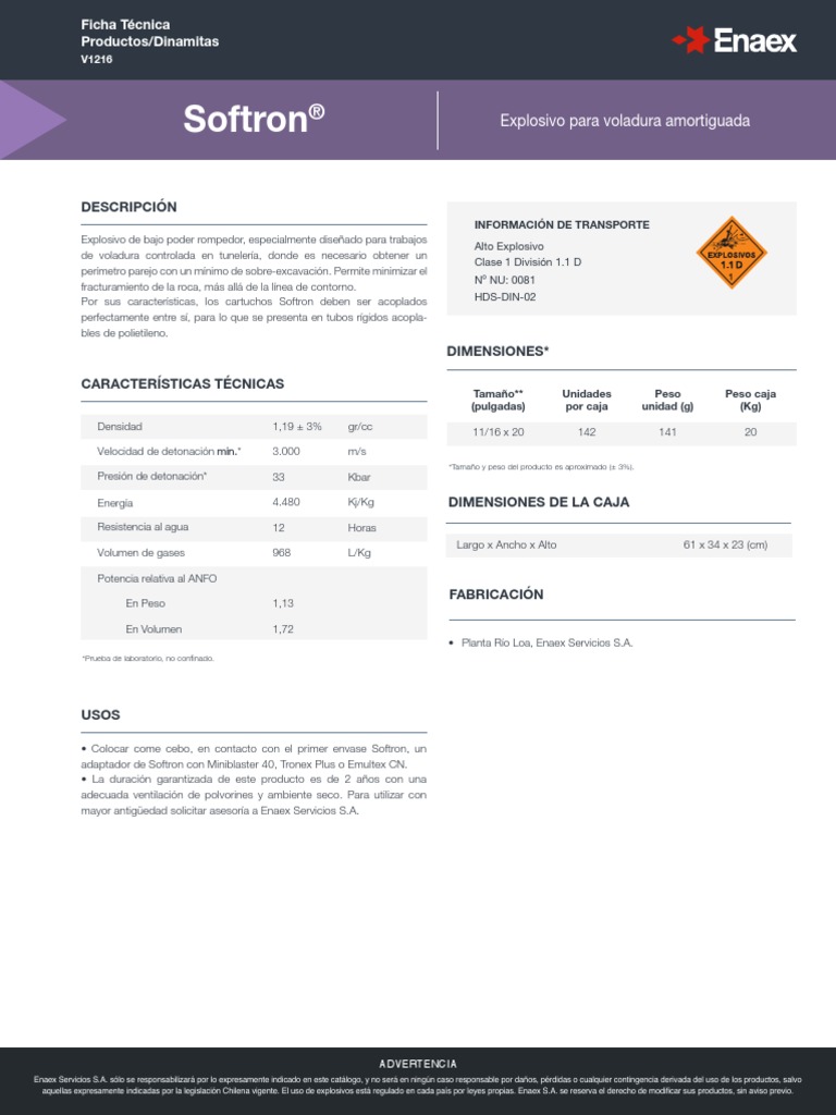 Softron | PDF | Material explosivo | Naturaleza