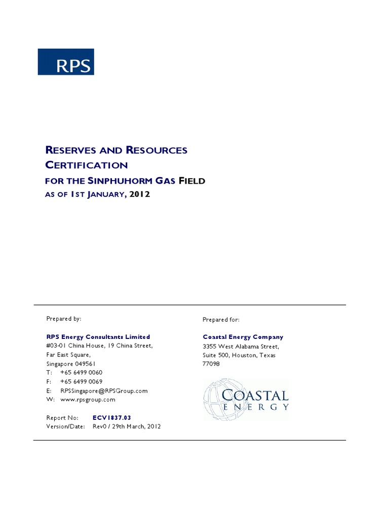 Sinphuhorm Gas Field | Download Free PDF | Oil Reserves | Industries