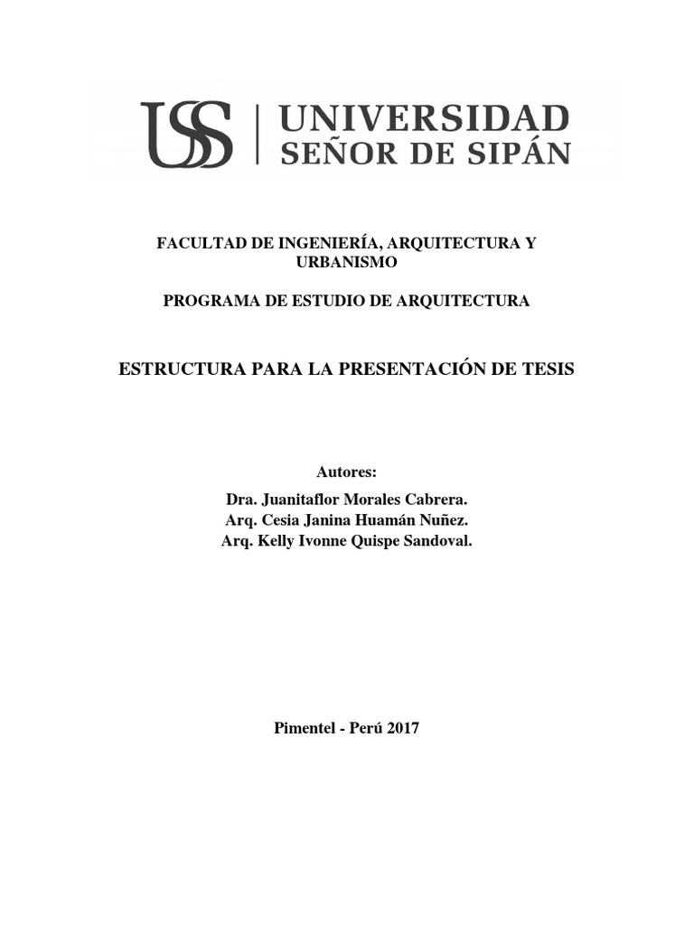 Formato de Tesis en Arquitectura USS | PDF | Diseño | Science