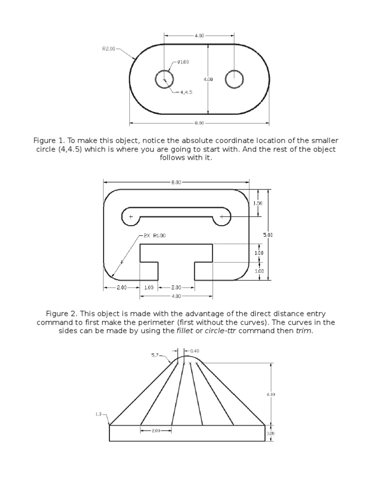 Autocad 3D and 2D Practice Activities | PDF | Auto Cad | Geometry